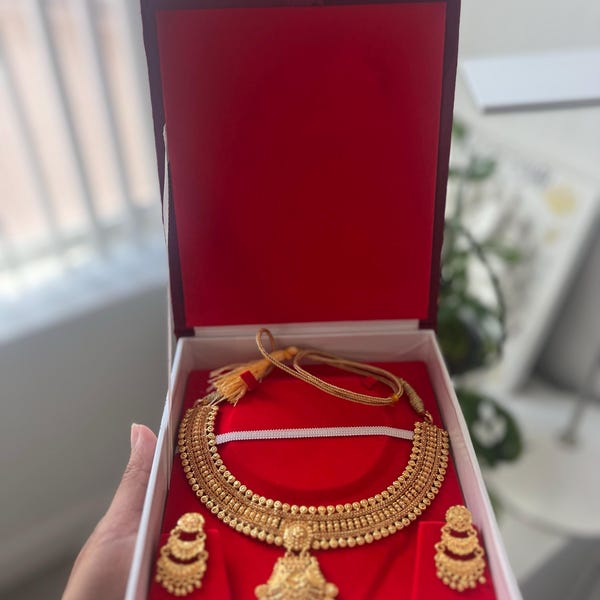 Luxury Gold Plated Mini Haar | Traditional Indian/nepali Necklace ...