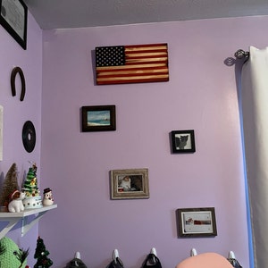 Small Handmade Rustic American Wooden Flag - Etsy