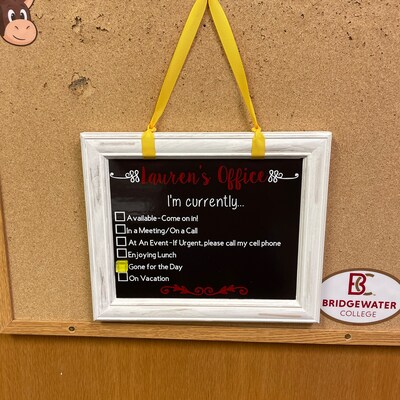 Office Message Board Sign,unavailable Sign,not Here Door Sign,i'm ...