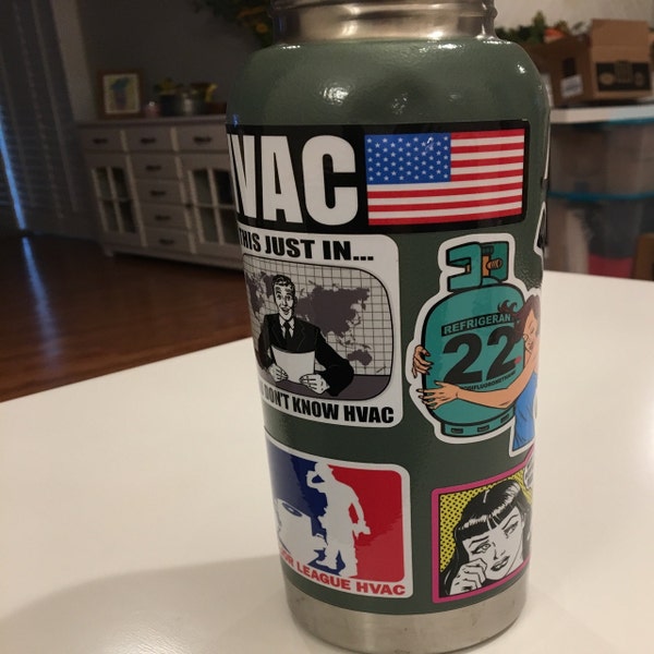 HVAC TECH Hard Hat Stickers, 45+ Hardhat Sticker and Decals, Toolbox ...