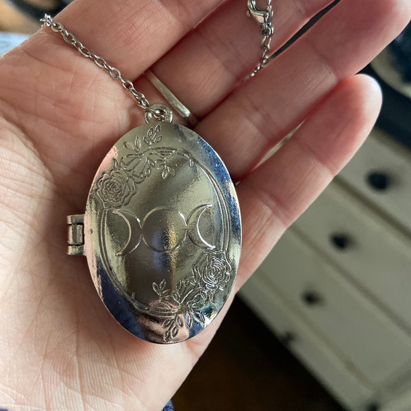Apothecary Locket, Witch Locket, Triple Moon Locket, Witchy Pendant ...