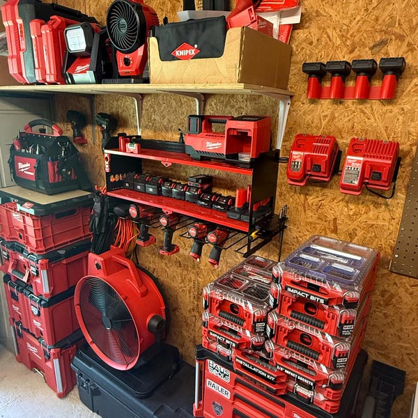 MOUNT for DCB102 Dual Dewalt Battery Charger- Double Dewalt Wall Mount ...