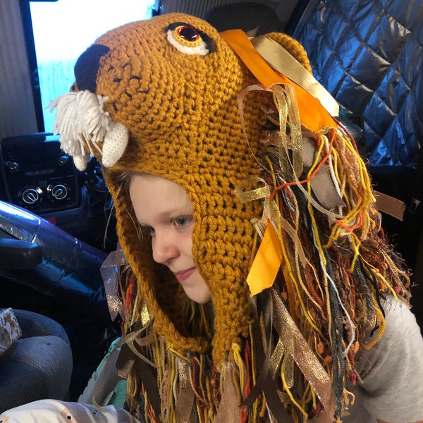 Lion Hat / Crochet Lion Hat / Cosplay / Halloween / Festival Wear ...