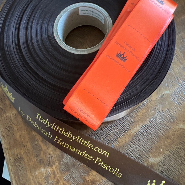 25mm Elegant Custom Printed Satin - Personalized Ribbon - Custom Design ...