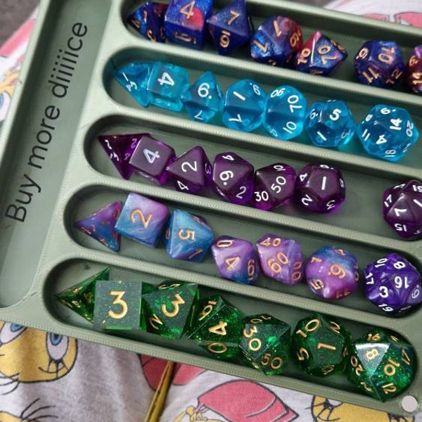 Dice Storage Vault for D&D and Pathfinder - Triple Set Dice Box STL ...