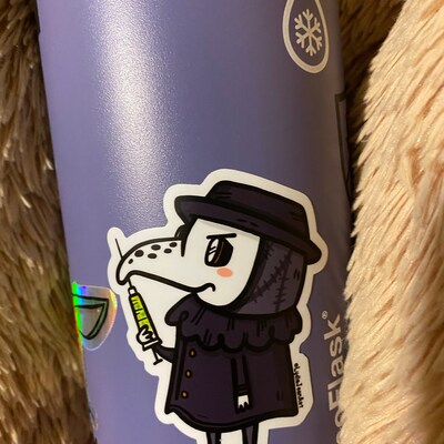 Plague Doctor Vinyl Sticker Plague Doctor Sticker Steampunk Sticker ...