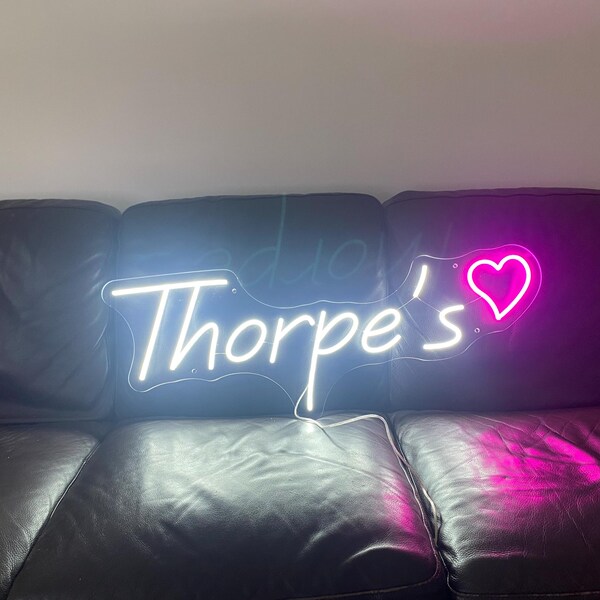 Custom Wedding Neon Sign, Battery Operated Upgrade Available Wedding ...