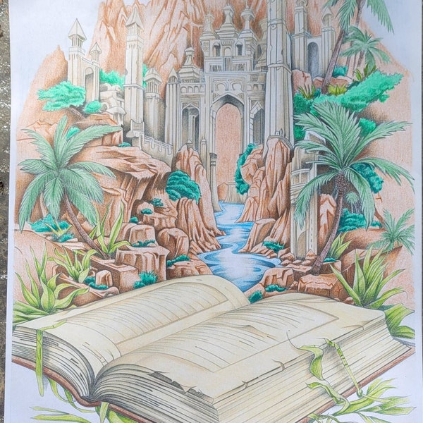 Magical Fantasy Coloring Book Pages for Kids Adults MYSTICAL COLORING ...