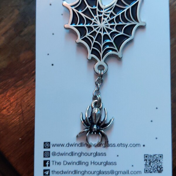 SPIDERWEB ENAMEL PIN, Spider Pin, Web Pin, Spider Web Pin, Horror Pin ...