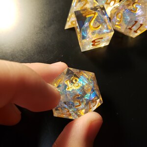 Silver and Gold Dungeons and Dragons Dice Set 7pcs Dnd Dice | Etsy