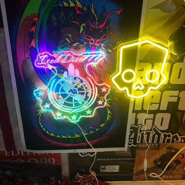 Power Rangers Chroma Shape Light Sign, Man Cave Night Light, Neon ...