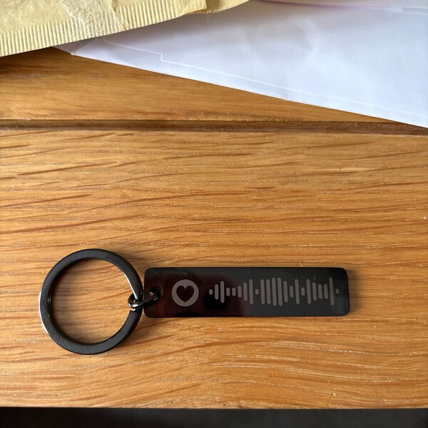 Spotify Music Code Keychain, Music Code Keyring, Personalized Keychain ...