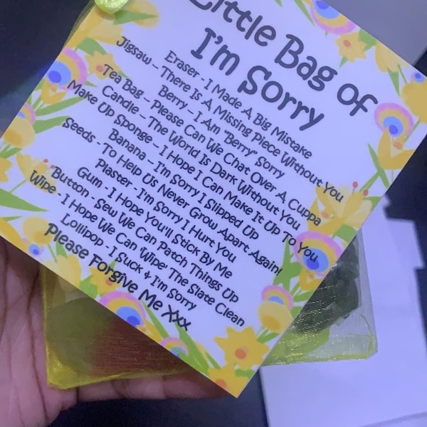 Little Bag of I’m Sorry ~ A Unique Way to Apologise | Sorry Gift ...
