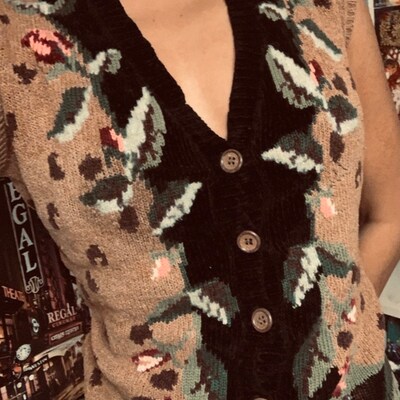 Vintage Cottagecore Flower Embroidered Jacket /90s Rustic Wool Coat ...