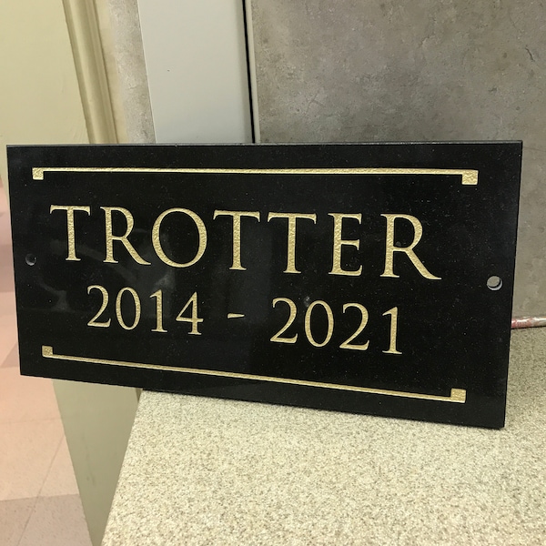 Stone Dedication Plaque With Engraved Text. Commemoration Sign Made ...