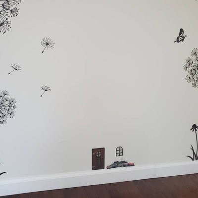 Cute Mouse Hole Wall Sticker Decal for Baseboard / Wall Mini Mural Mice ...