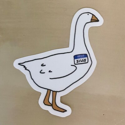 Silly Goose Matte Vinyl Sticker - Etsy