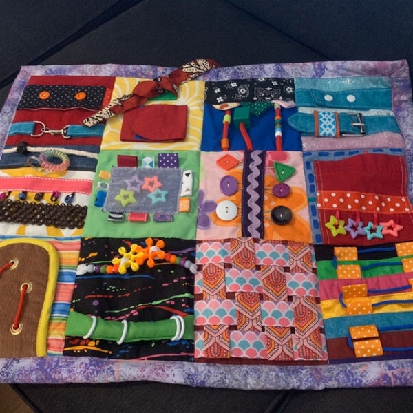 Busy Fidget Quilt, Activity Mat, Alzheimer's, Dementia, Autism, Special ...