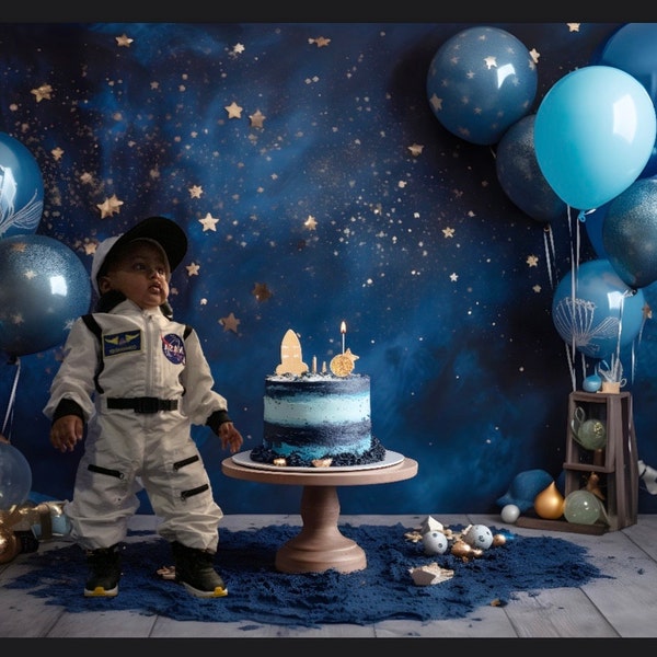 Midnight Stardust Photography Backdrop Glittering Digital Background ...