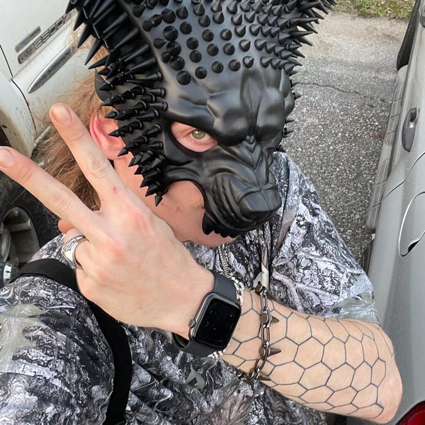 Black Steampunk Spikes Dark Lens Gold Goggles Military Captains Hat ...