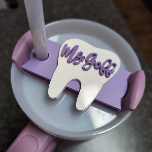 Stanley Tumbler Name Plate,dental Assistant Gift,stanley Dental Name ...