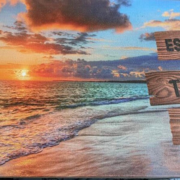 Beach Sunset Sign: Personalized Couples Names (wedding, Engagement ...
