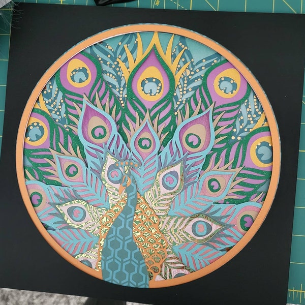 3D PEACOCK SVG - PEACOCK Shadow Box - for Cricut - for Silhouette - Etsy