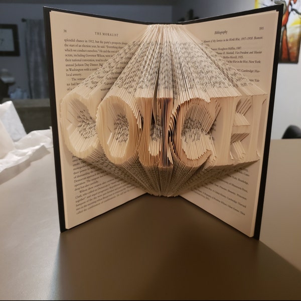 Monogrammed Custom Name Folded Book Unique Personalized Gift - Your ...