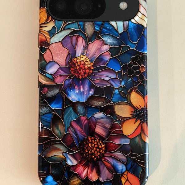 Artisan Stained Glass Orchid Phone Case | iPhone 16 15 14 13 12 11 Pro ...