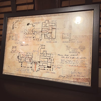 Resident Evil, the Spencer Mansion Plan, High Quality, A1/A2 Prints ...