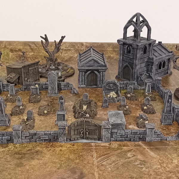 Mausoleum Graveyard Scene - Scenic Dnd Terrain - Halloween Decoration ...