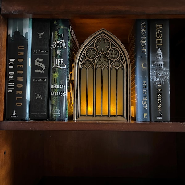 Gothic Cathedral Window Book Nook With Lights - 1 Large - Etsy
