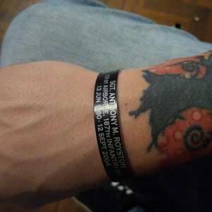 Memorial Military Bracelet, Cuff Bracelet, Memorial Tribute Arm Cuff ...