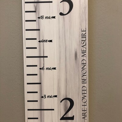 Height Marker for Growth Chart Ruler, Vinyl Arrow Decal With Years ...