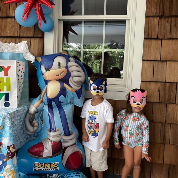 Personalized Sonic Felt Masks! Sonic Party Favors! Sonic Birthday Party ...