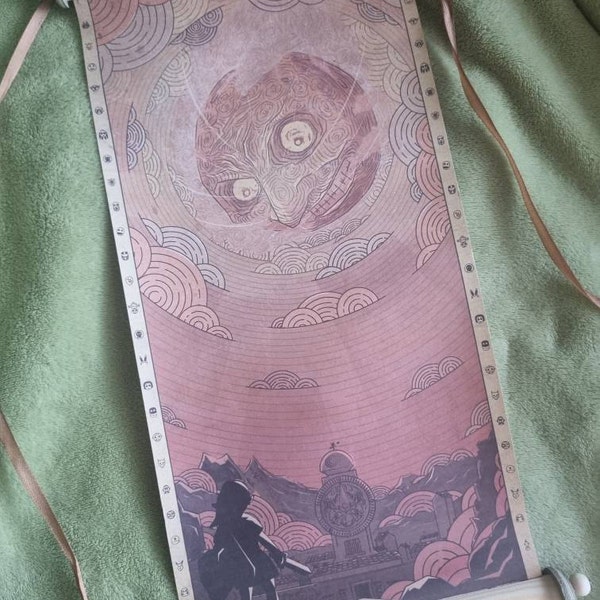 Majoras Mask Zelda Scroll Poster Print - Etsy