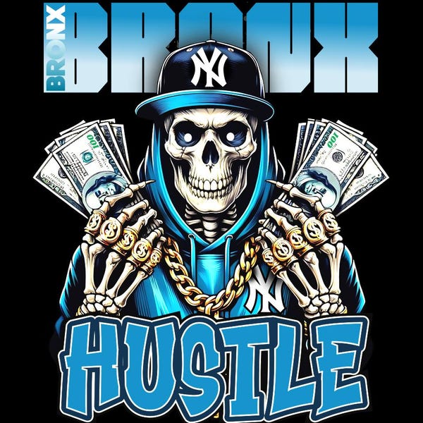 Skeleton | Money Hands | Hustle | Urban | Sublimation | Instant ...