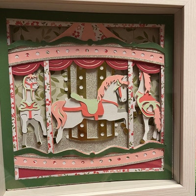 3D CAROUSEL SVG CARNIVAL Shadow Box Svg layered Cardstock Svg for ...