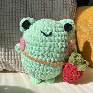 3in1 Crochet Pattern Chubby Squishy Frogs, Strawberry Frog, Sky Frog ...