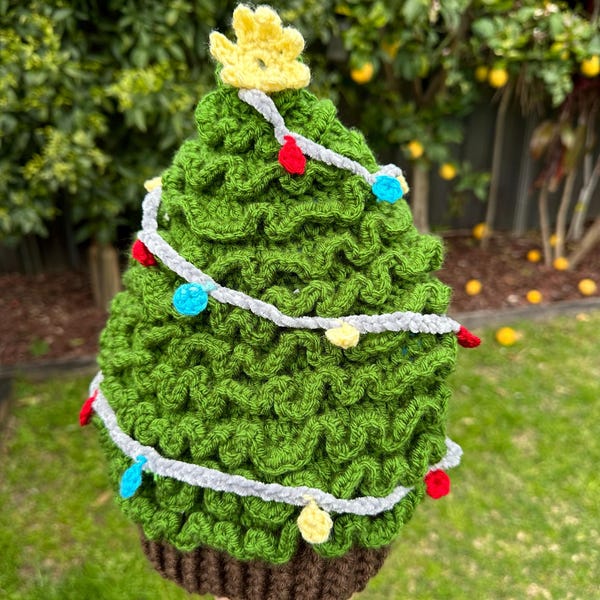 PDF Crochet Pattern - Christmas Tree Hat in ALL Sizes, Christmas Tree ...