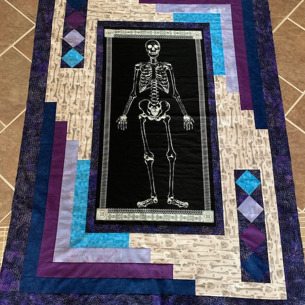 Bones Fabric - Bones by Deborahballingerillustrations - Bones Teeth ...