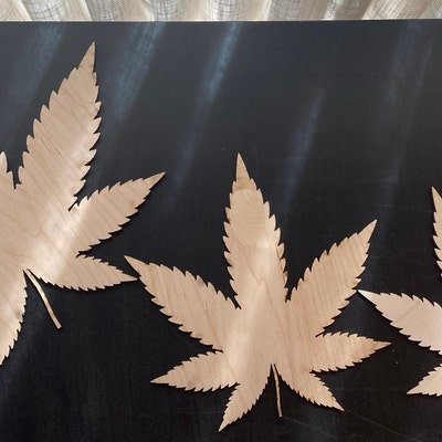 Marijuana Pot Leaf Laser Cut Out Unfinished Wood Shape Craft Supply - Etsy