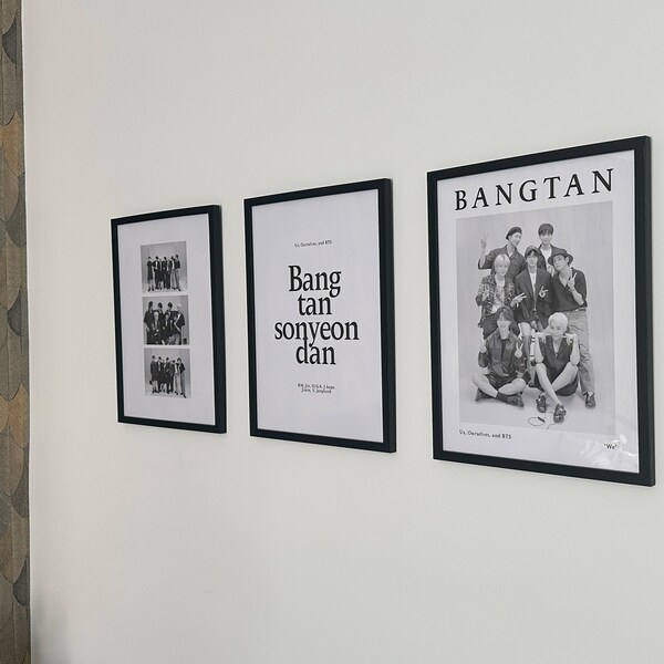 BTS Poster Set of 3 (digital Download), Aesthetic Typography BTS ...