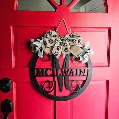 Autism Awareness Door Wreath Autism Mom Front Door Wreath Puzzle Wreath ...