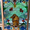 Stained Glass Cowgirl Cowboy Hat Window Hanging Suncatcher Floral ...