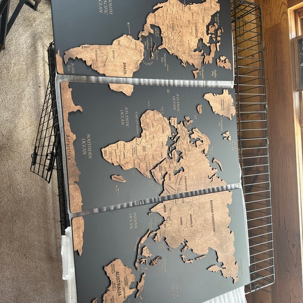 Wooden World Map Wall Art, Push Pin Travel World Map, Large Personalized World Map, Cork World ...