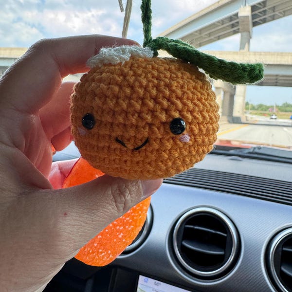 Crochet Monkey Car Rear View Mirror Hanging With Long Wired Tail ...