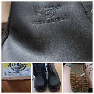GRIPFAST Vintage 90's, 10 Hole Steel Toe, Men's Black Boots, Commando ...