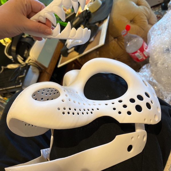 Wolf Therian Mask Base 3D Printed - Etsy