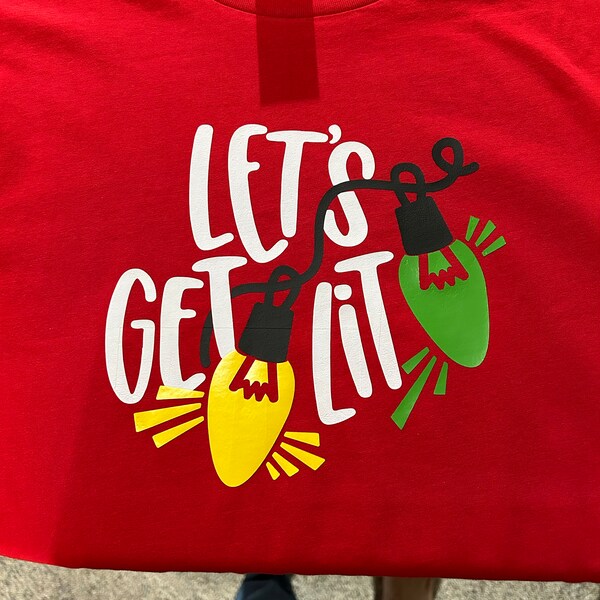 Let’s Get Lit Svg/christmas Lights Svg/christmas Tshirt Designs ...
